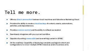 Custom SFMC Developer Workflows with BLDR | PDF