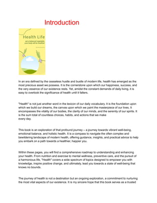 Introduction to Health | PDF