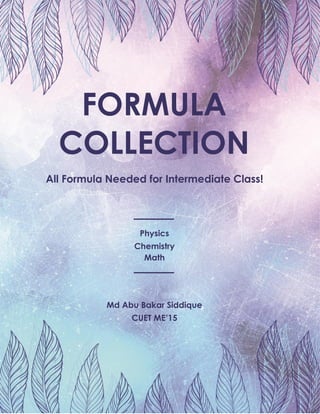 Important Physics Chemistry Math formula collection for HSC exam in ...