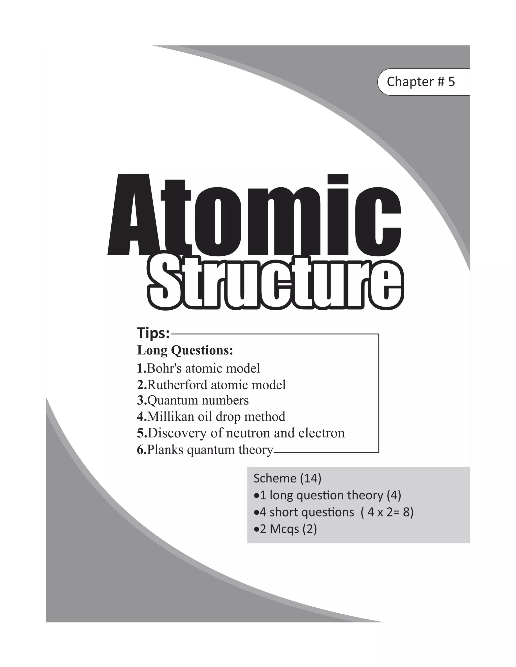 F.Sc. Part 1 Chemistry.Ch.05.Test (Malik Xufyan) | PDF