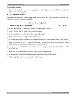 F.Sc. Part 1 Chemistry.Ch.06.Test (Malik Xufyan) | PPT