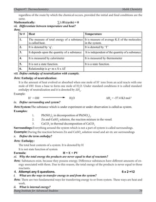 F.Sc. Part 1 Chemistry.Ch.07.Test (Malik Xufyan) | PDF