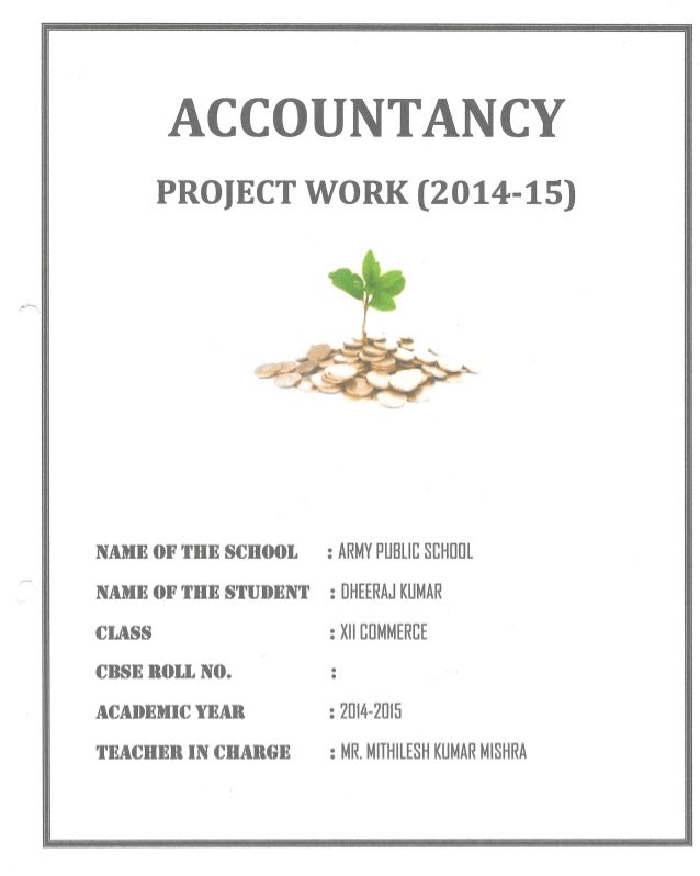 Accountancy Project Class 12th CBSE Accountancy Project Class 12th CBSE