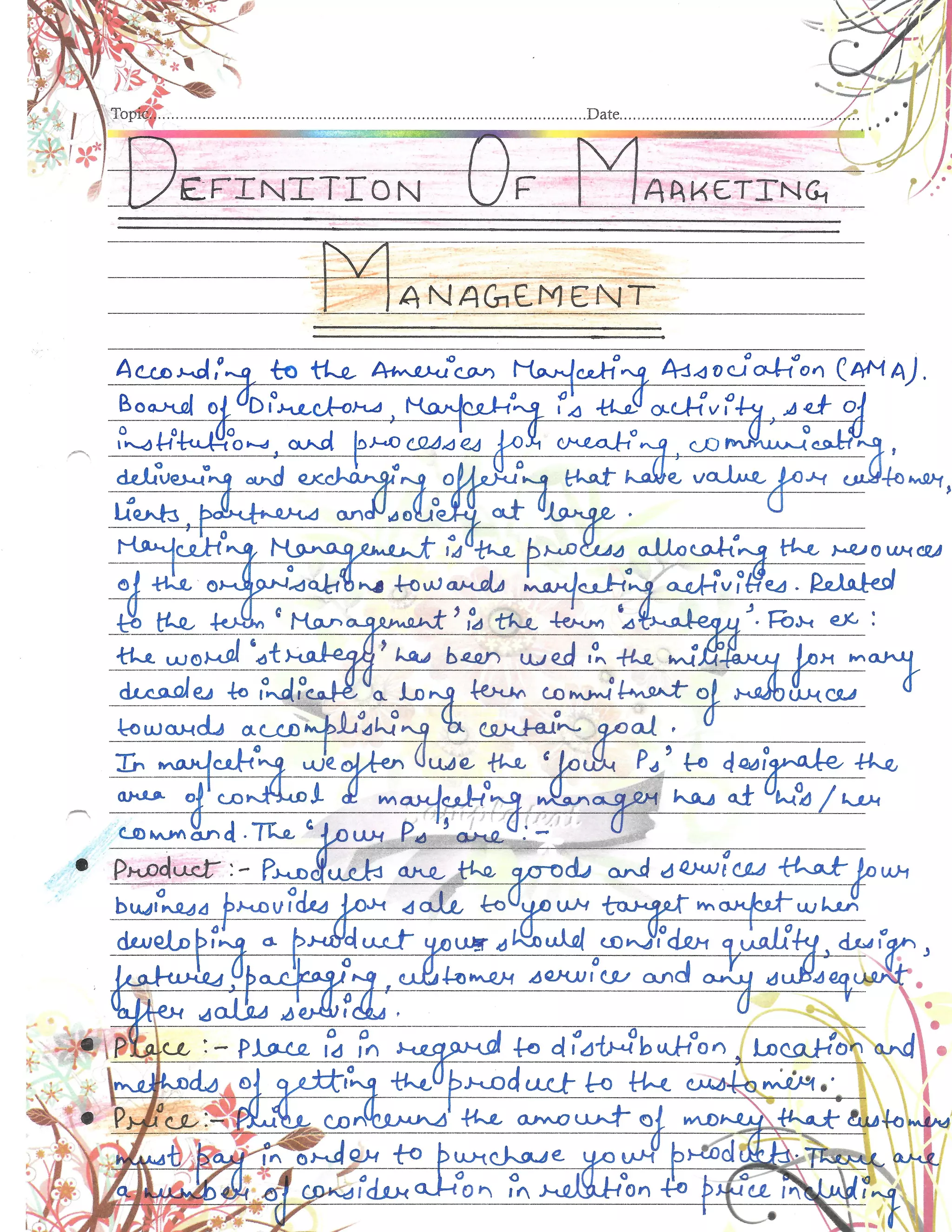 Business Studies (Marketing Management) Project Class 12th CBSE | PDF