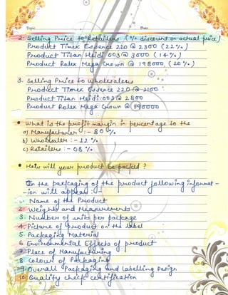 Business Studies (Marketing Management) Project Class 12th CBSE | PDF