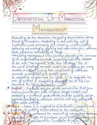 Business Studies (Marketing Management) Project Class 12th CBSE | PDF