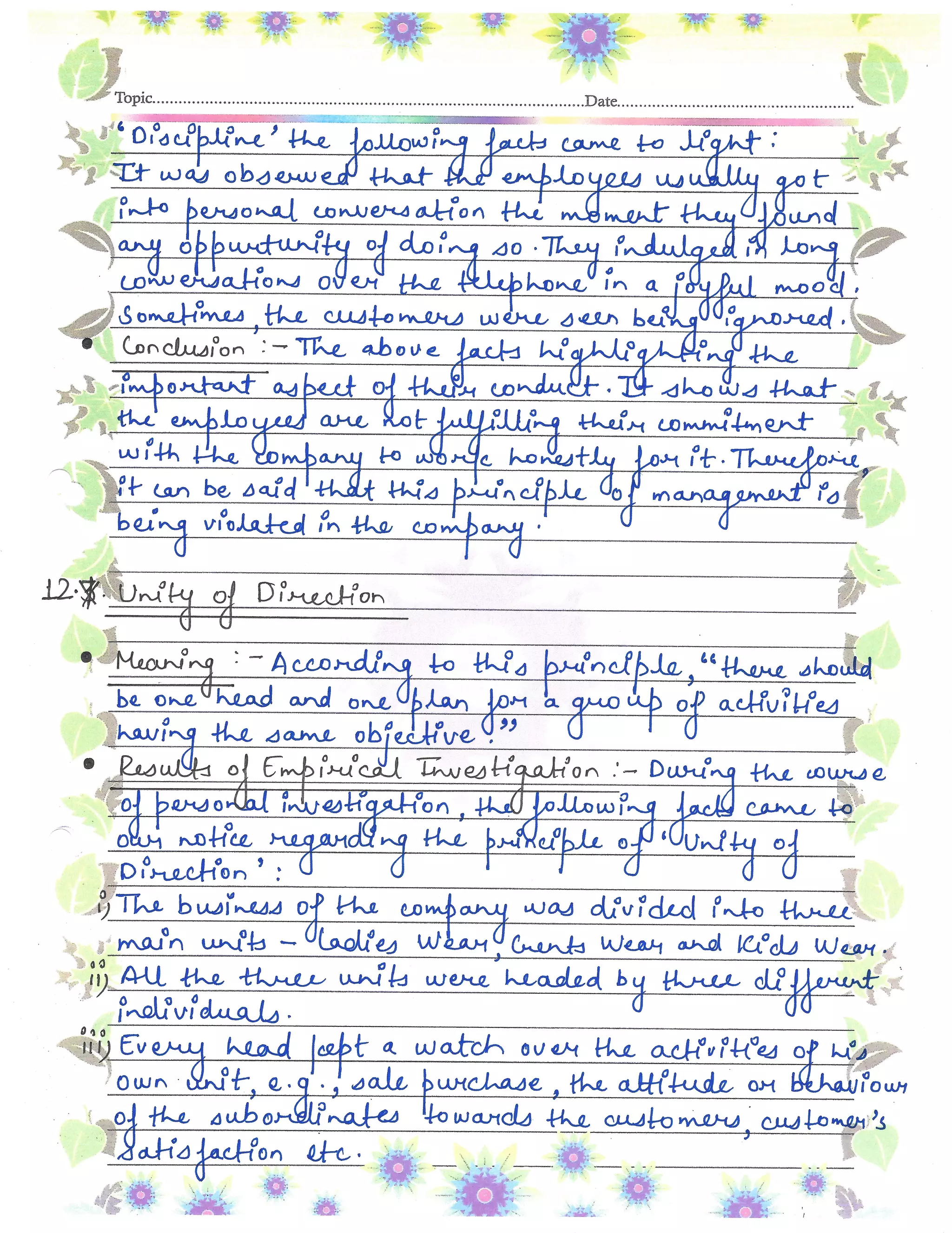 Business Studies (Principles of Management) Project Class 12th CBSE | PDF