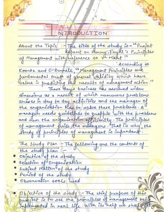 Business Studies (Principles of Management) Project Class 12th CBSE | PDF