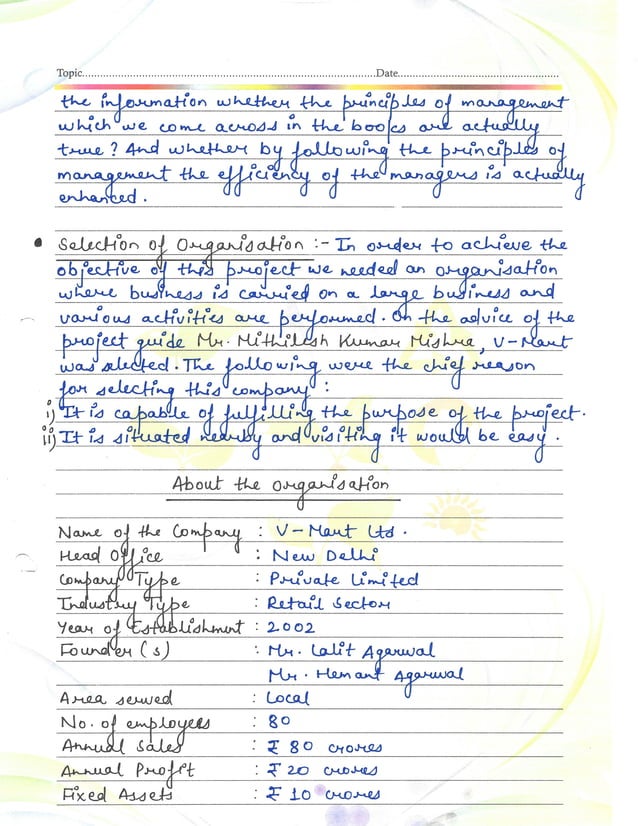 Business Studies (Principles of Management) Project Class 12th CBSE | PDF