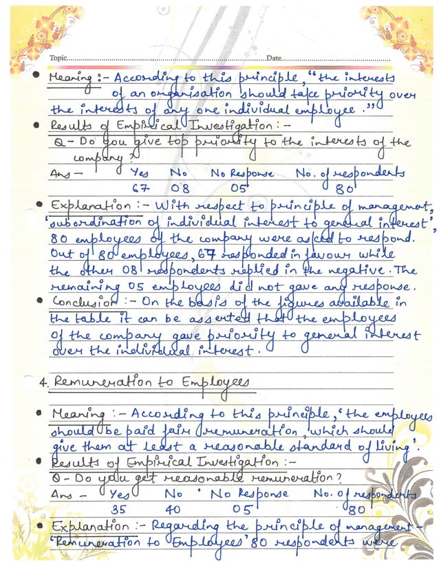 Business Studies (Principles of Management) Project Class 12th CBSE | PDF