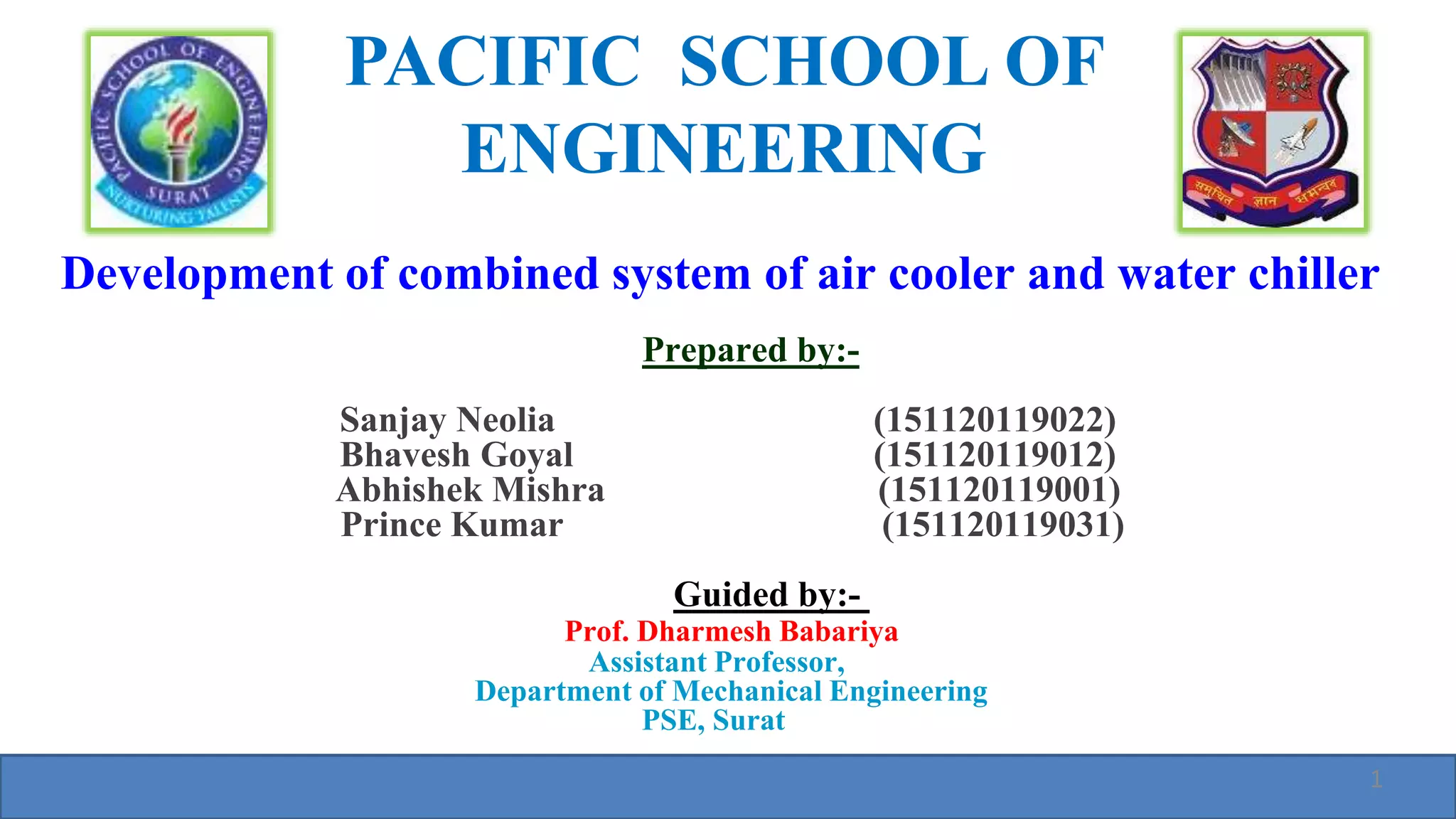 Design and Development of Combined system of air cooler and water ...