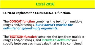 How to Combine text from two or more cells in Excel | PPTX