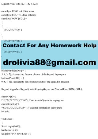Combine the keypad and LCD codes in compliance to the following requ.pdf