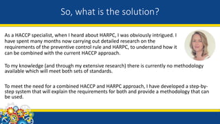 Combine Your HACCP & HARPC Plan | PPTX