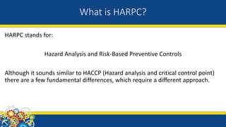 Combine Your HACCP & HARPC Plan | PPTX