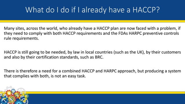 Combine Your HACCP & HARPC Plan | PPTX | Food & Drink