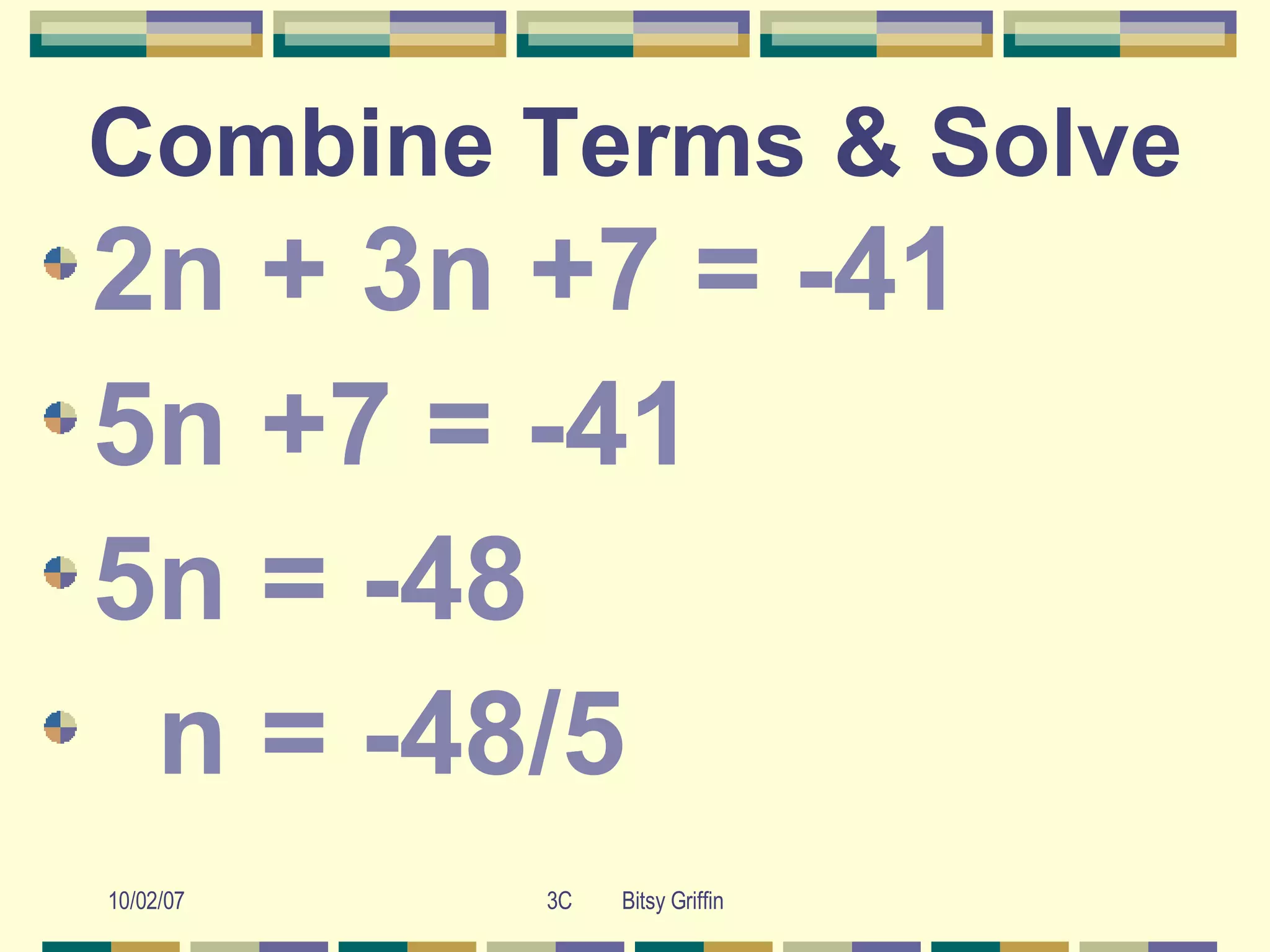 Combining Like Terms | PPT