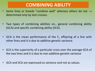 Selection for Combining ability | PPTX