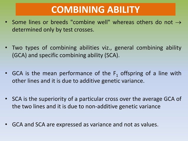 Selection for Combining ability | PPTX