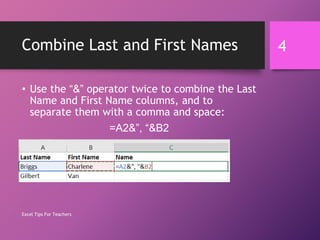 Combining and splitting names | PDF