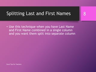 Combining and splitting names | PDF