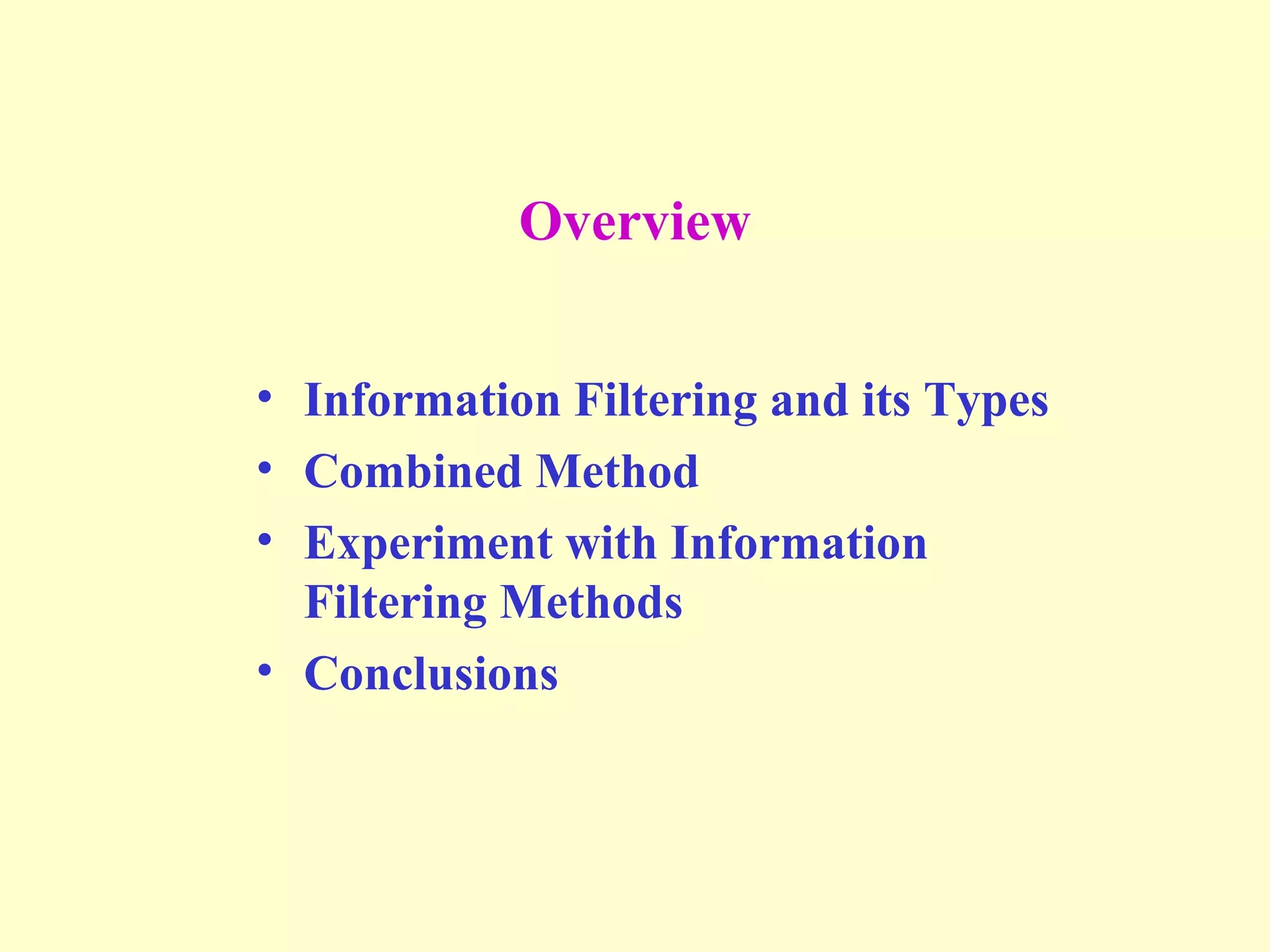 Combining Content Based And Collaborative Filtering Ppt