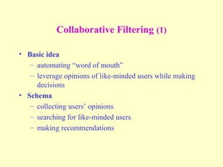 Combining content based and collaborative filtering | PPT