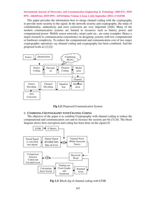 Combining cryptography with channel coding to reduce complicity | PDF