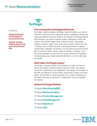 Combining hadoop with big data analytics | PDF