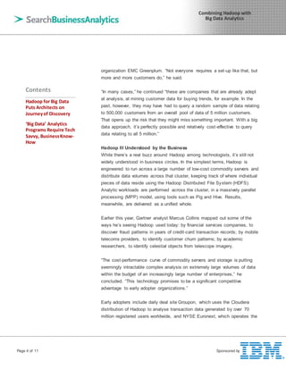 Combining hadoop with big data analytics | PDF