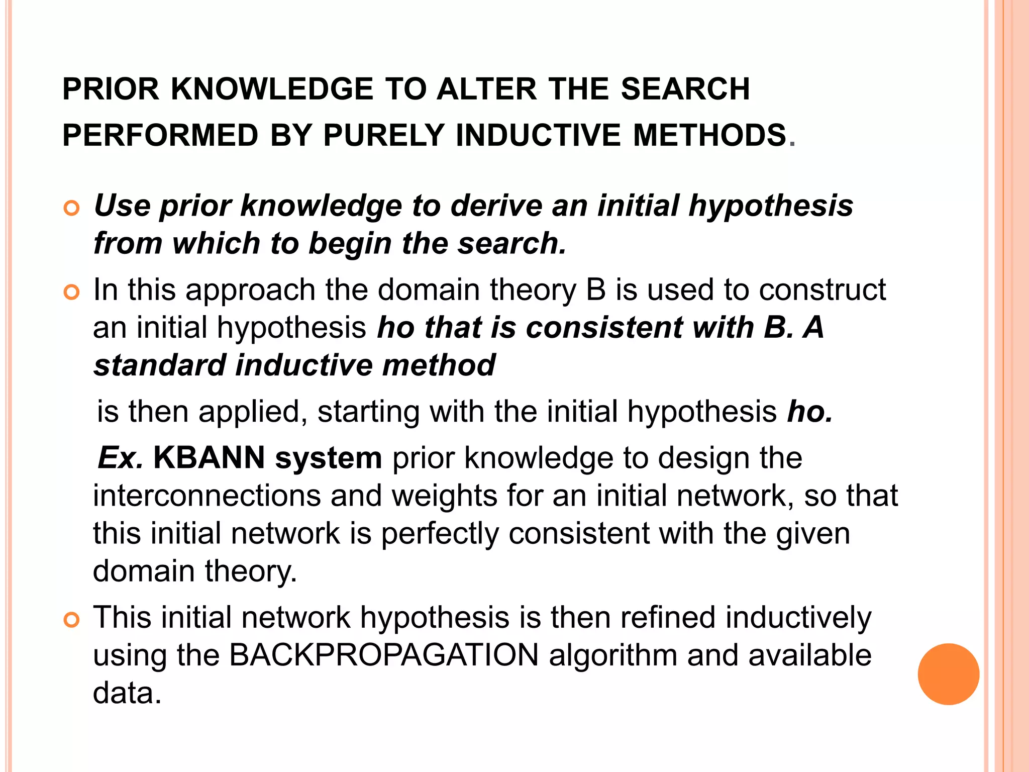 Combining inductive and analytical learning | PPTX