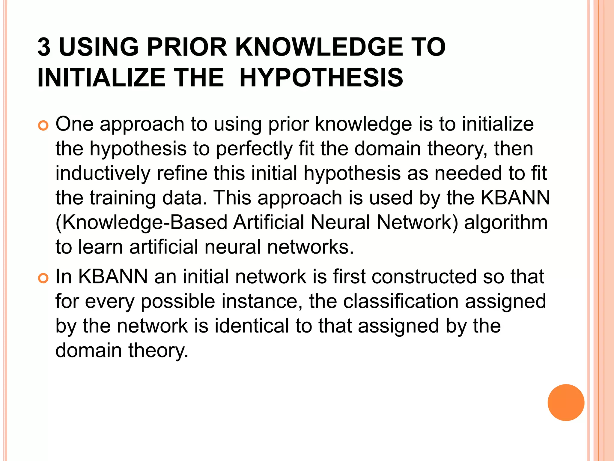 Combining inductive and analytical learning | PPTX