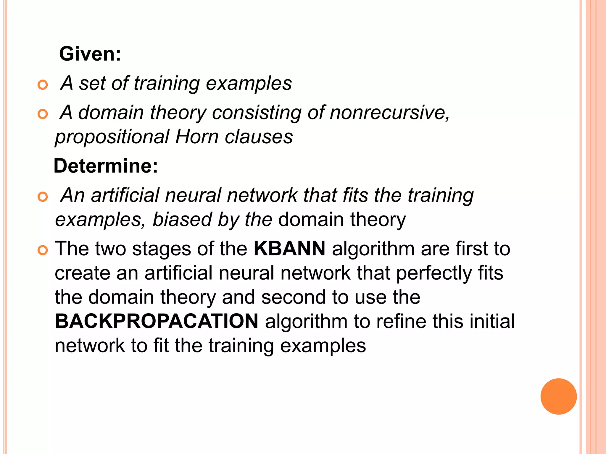Combining inductive and analytical learning | PPTX
