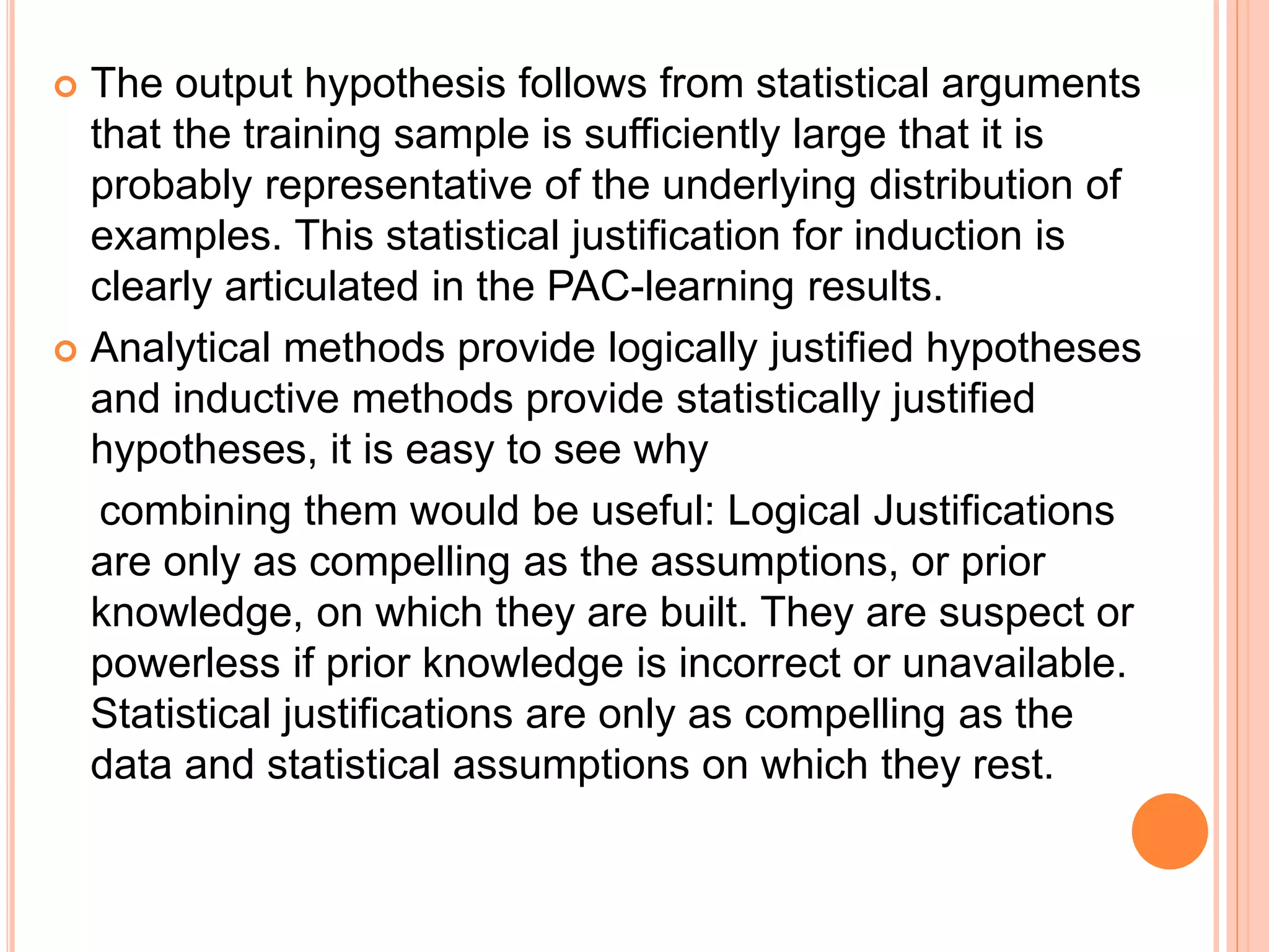 Combining inductive and analytical learning | PPTX