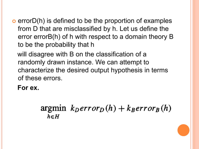 Combining inductive and analytical learning | PPTX