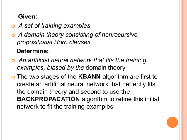 Combining inductive and analytical learning | PPTX