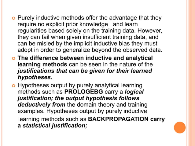 Combining inductive and analytical learning | PPTX