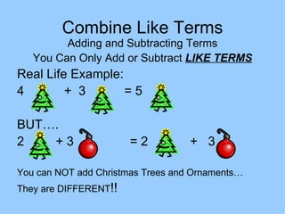 Combining like terms | PPT