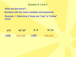 Combining like terms | PPTX | Physics | Science