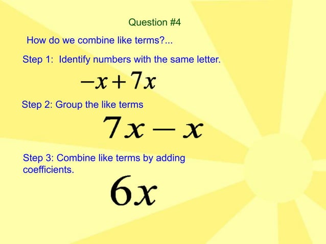 Combining like terms | PPTX | Physics | Science