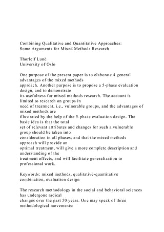 Combining Qualitative and Quantitative ApproachesSome Argum.docx