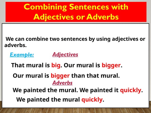 Combining Sentences . grammar power point | PPT