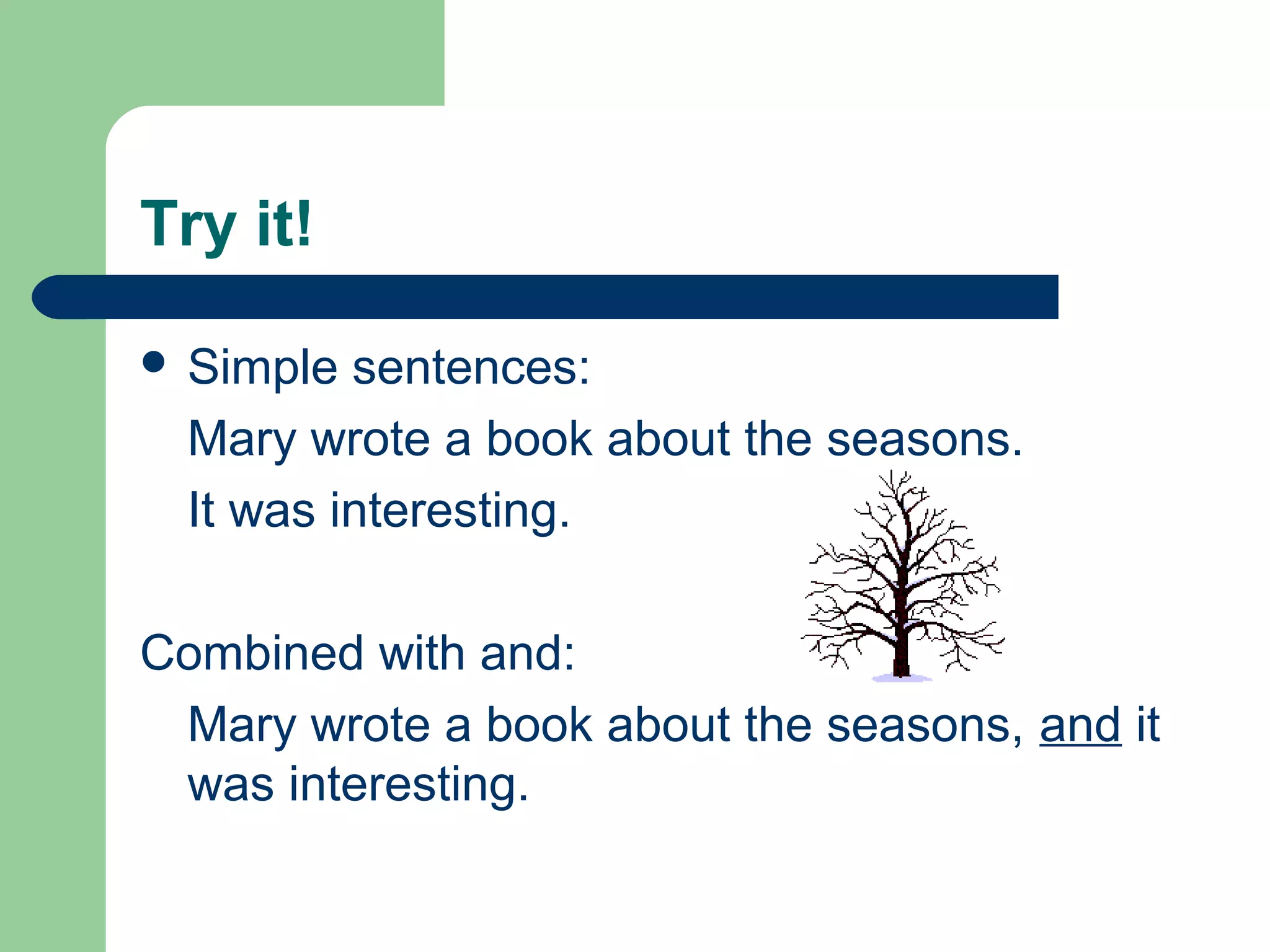 Combining sentences ppt | PPT