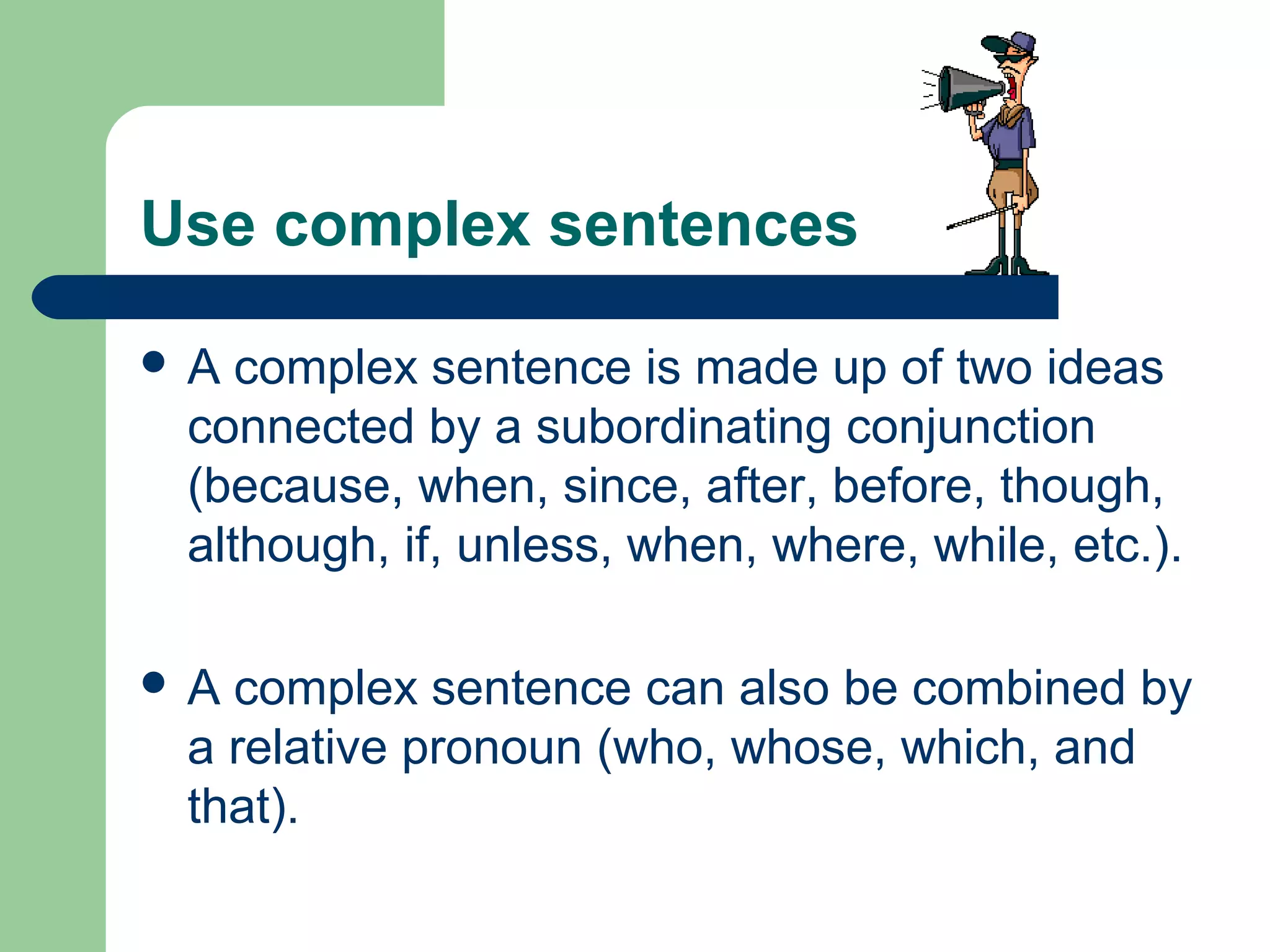 Combining sentences ppt | PPT