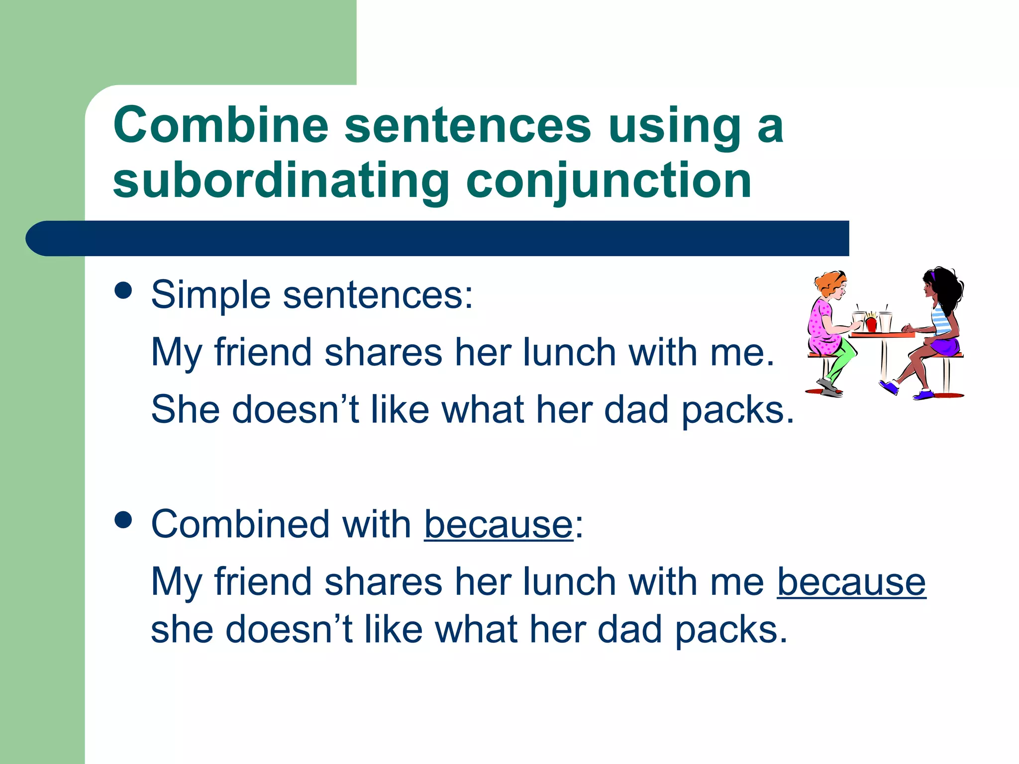 Combining sentences ppt | PPT