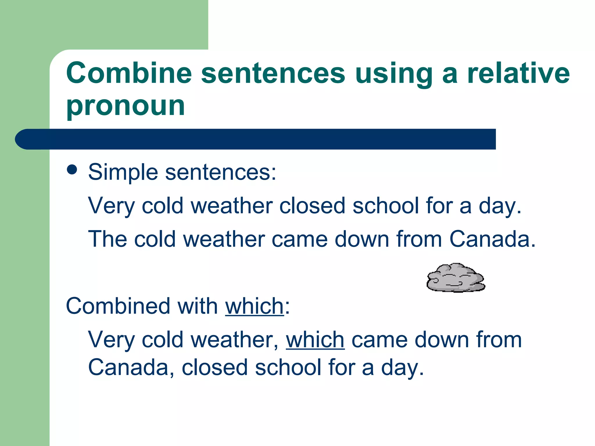 Combining sentences ppt | PPT