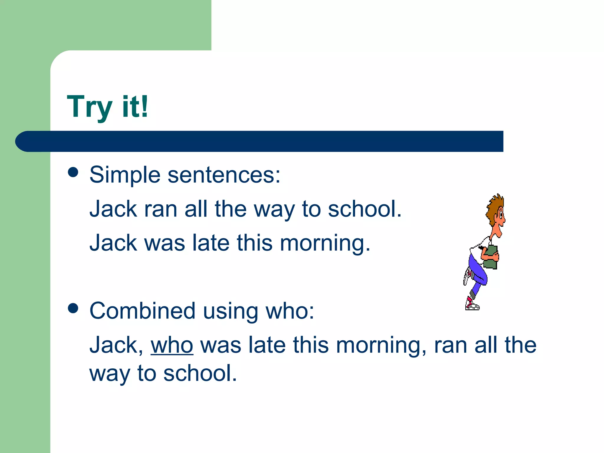 Combining sentences ppt | PPT