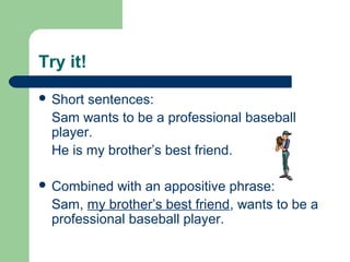 Combining sentences ppt | PPT