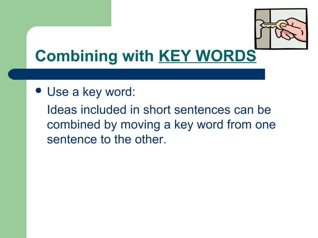 Combining sentences ppt | PPT