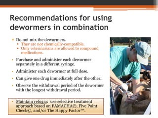 Combination Anthelmintics (Dewormers) | PPT